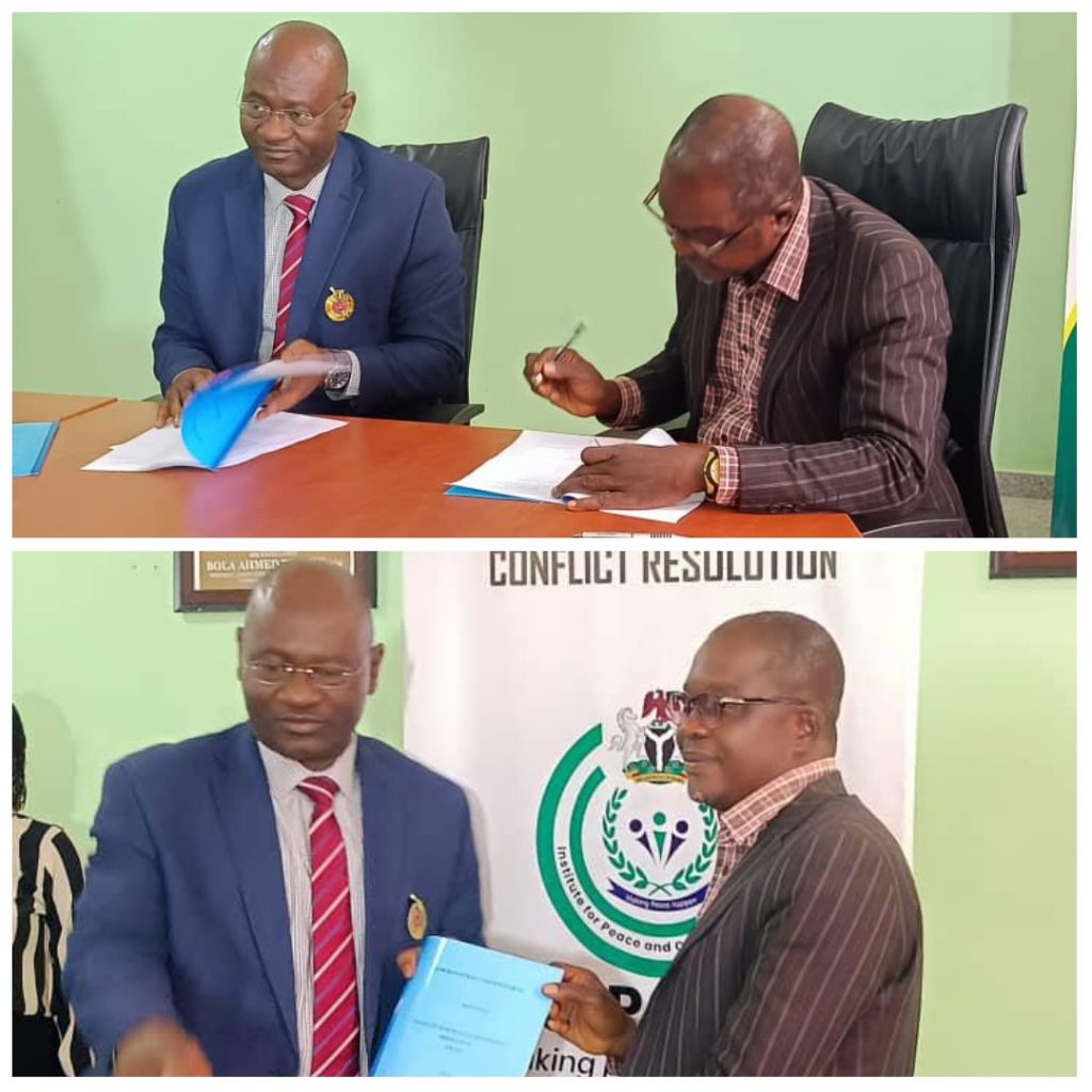 IPCR, ACOE Form Alliance, Signs MoU to Enhance National Peace and Stability - RegentAfrica Times